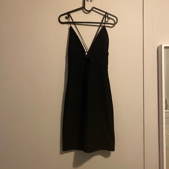 Missguided | Dresses | Missguided Black Spaghetti Strap Mini Dress ...
